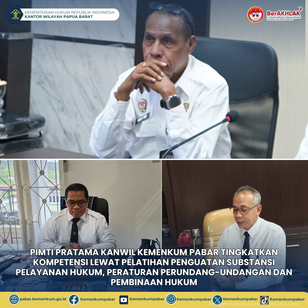 Pimti Pratama Kanwil Kemenkum Pabar Tingkatkan Kompetensi Lewat Pelatihan Penguatan Substansi ...