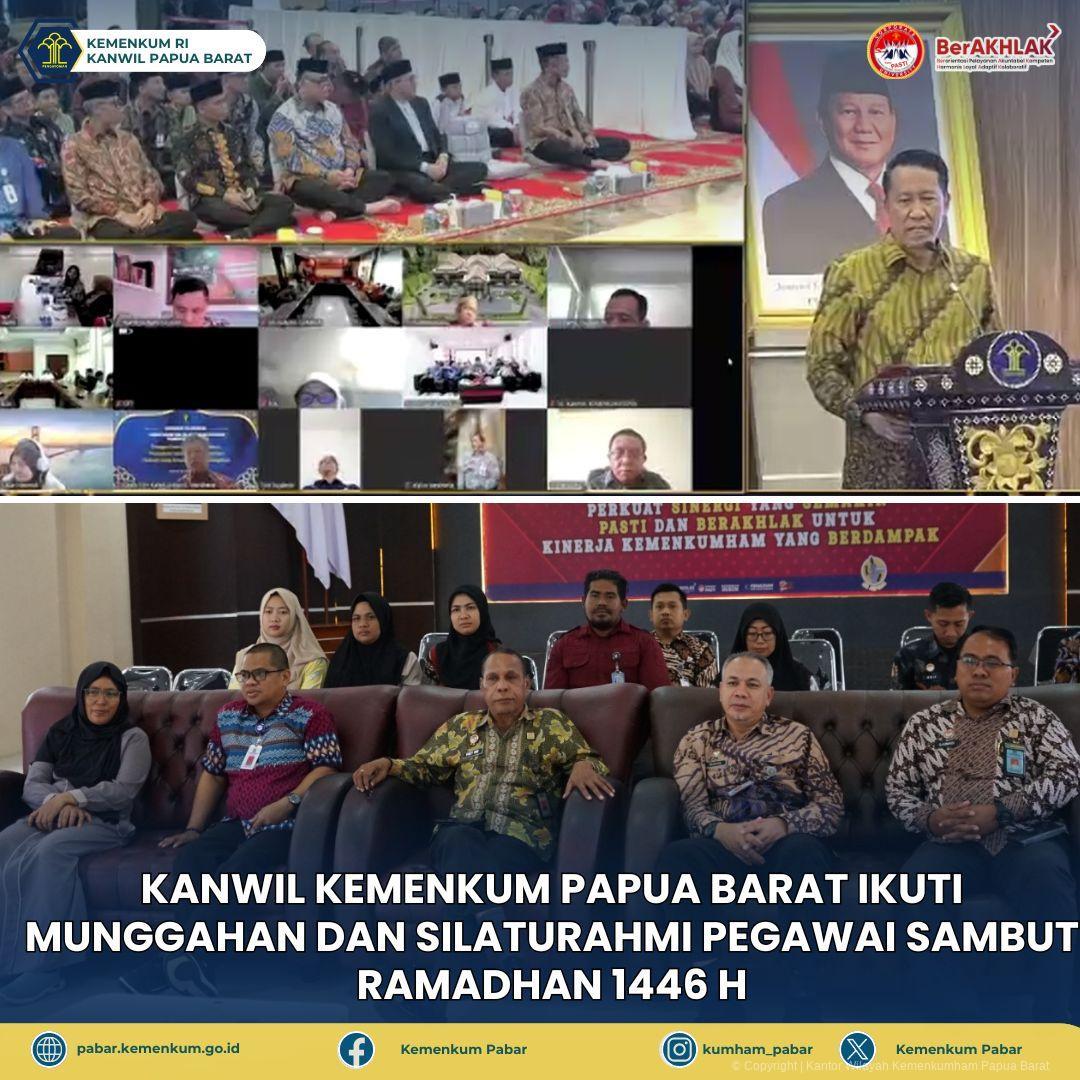 Kanwil Kemenkum Papua Barat Ikuti Munggahan dan Silaturahmi Pegawai Sambut Ramadhan 1446 H